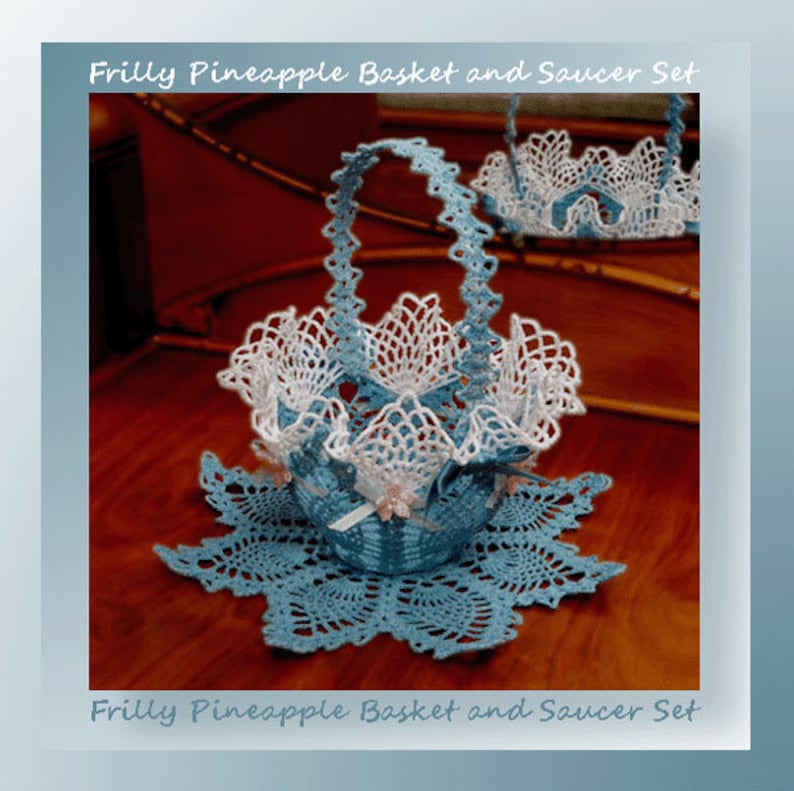 Frilly Pineapple Basket & Saucer Set - Etsy