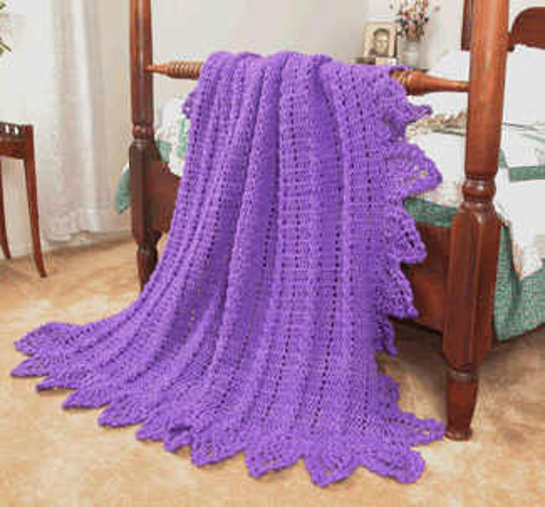 0356 Elegant Cabled Afghan Crochet Pattern - Etsy