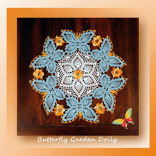 Butterfly Doily Crochet Pattern PDF INSTANT DOWNLOAD. | Etsy