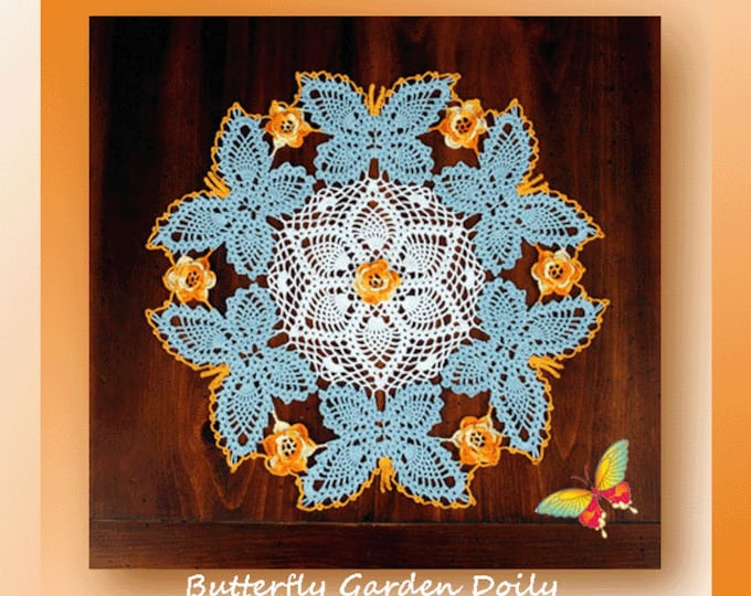 0673 Butterfly Garden Doily Pattern - Etsy