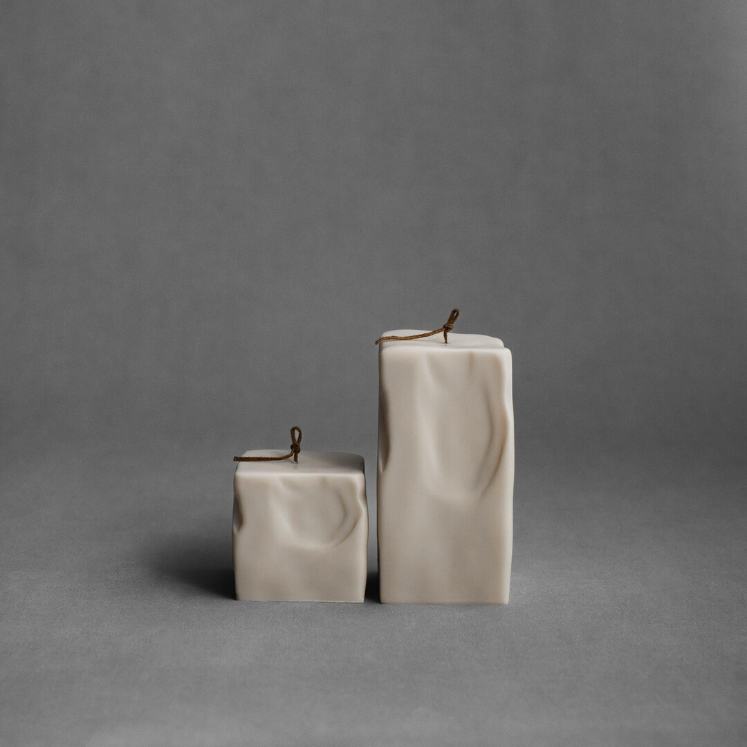 Handmade Raw Block Soy Wax Candle – Modern Neutral Decor - Etsy