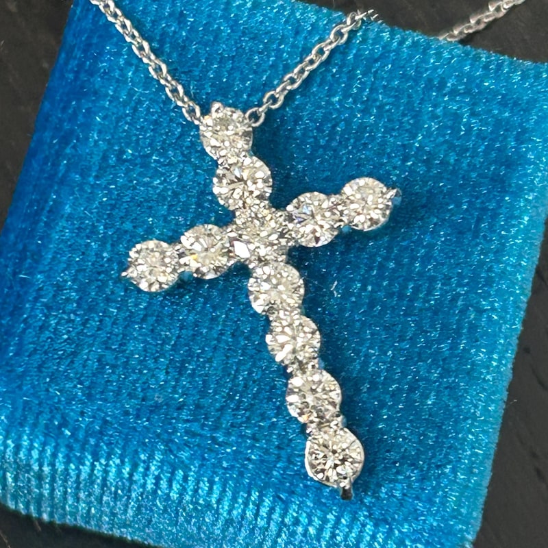 2 Ct Cross Necklaces - Etsy