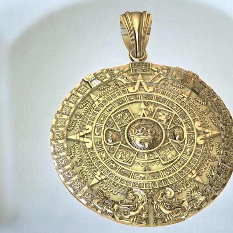Gold Aztec Calendar - Etsy