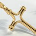 14k Solid Gold Sword Pendant, Unique Sword Pendant, Unisex Sword Gold ...