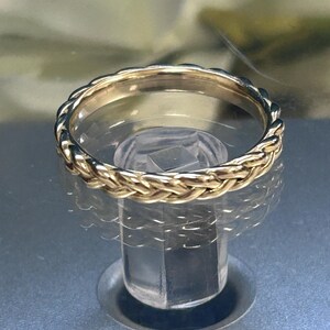 14k Solid Gold Braided Stackable Ring, 2.60mm Braided Ring, Stackable Gold Ring, Gift for Her - Etsy