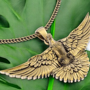 14K Solid Gold Pigeon Pendant, Gold Pigeon Pendant, Gold Unisex Pigeon ...