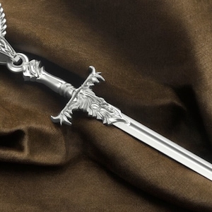14k Solid Gold Sword Pendant, Unique Sword Pendant, Unisex Sword Gold ...