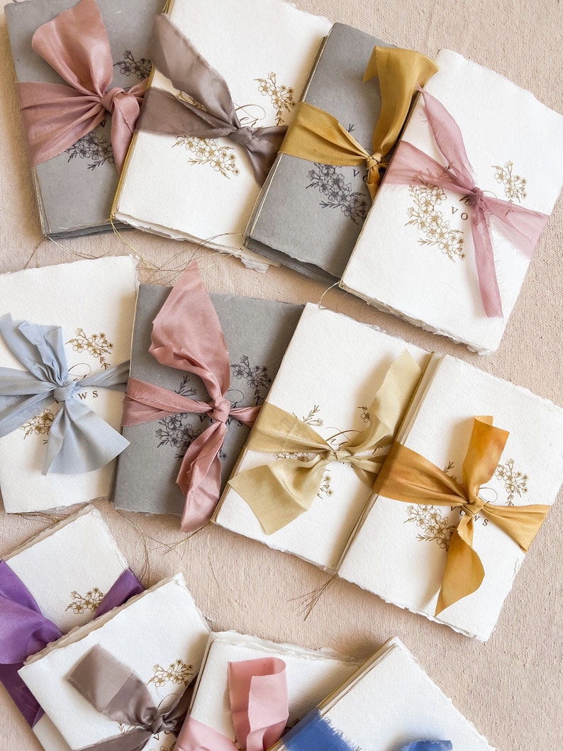 Vow Books Handmade Paper Vow Book His and Hers Vow Books - Etsy