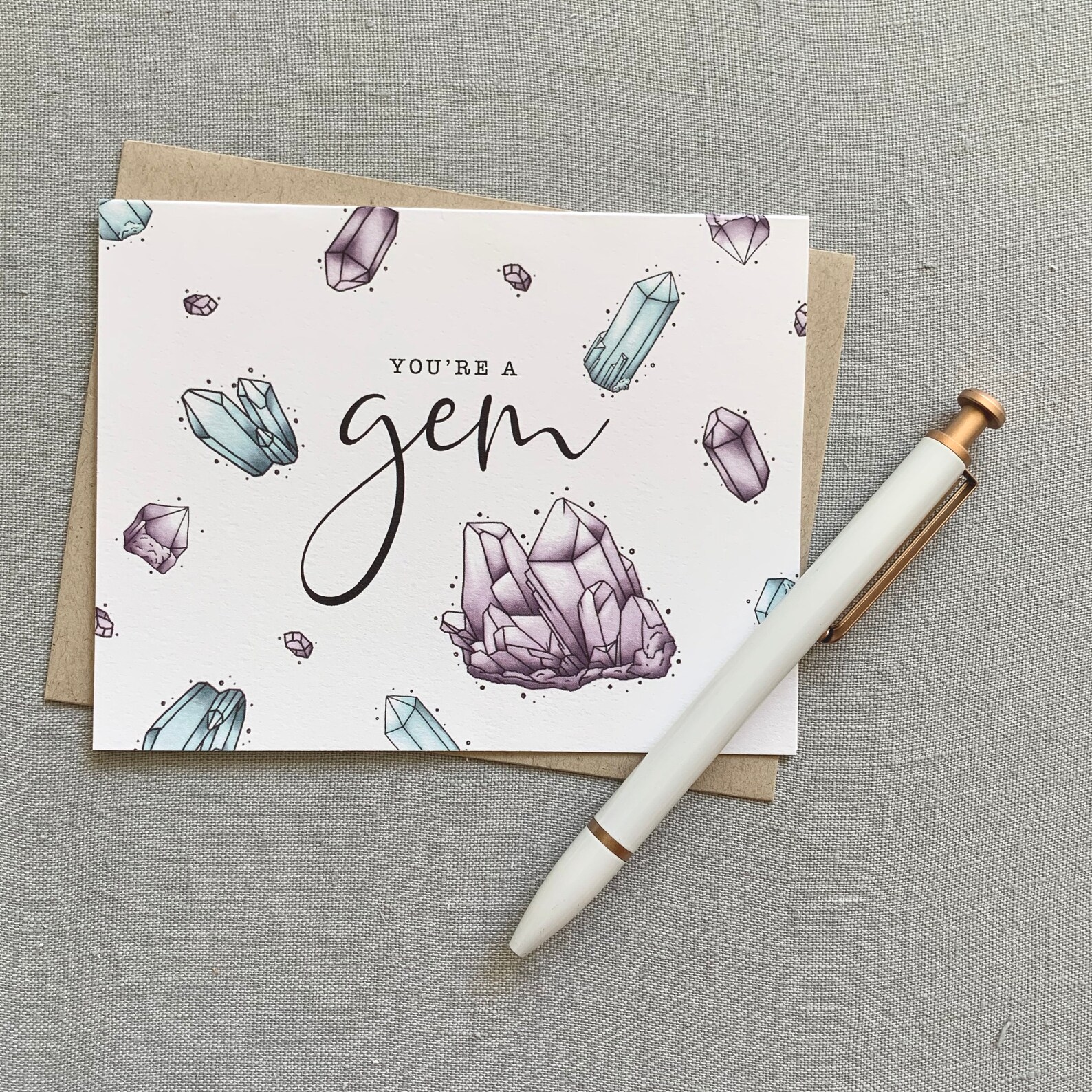 You're a Gem Card // Confetti Card, Gem Card, Sparkly Card, Glitter ...