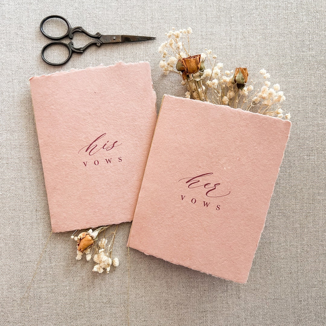 Personalized His and Hers Vow Books, Custom Vow Books, Vow Books Set of ...