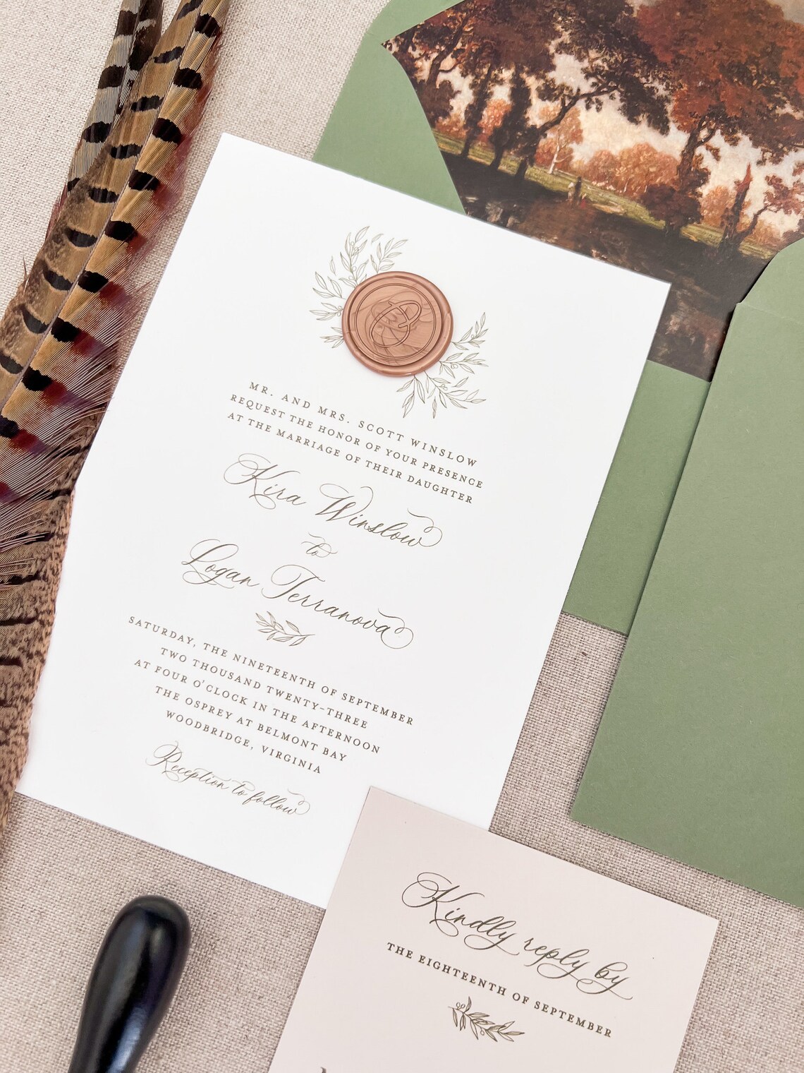 Heirloom Fine Art Wedding Invitation // Ethereal Invitation - Etsy