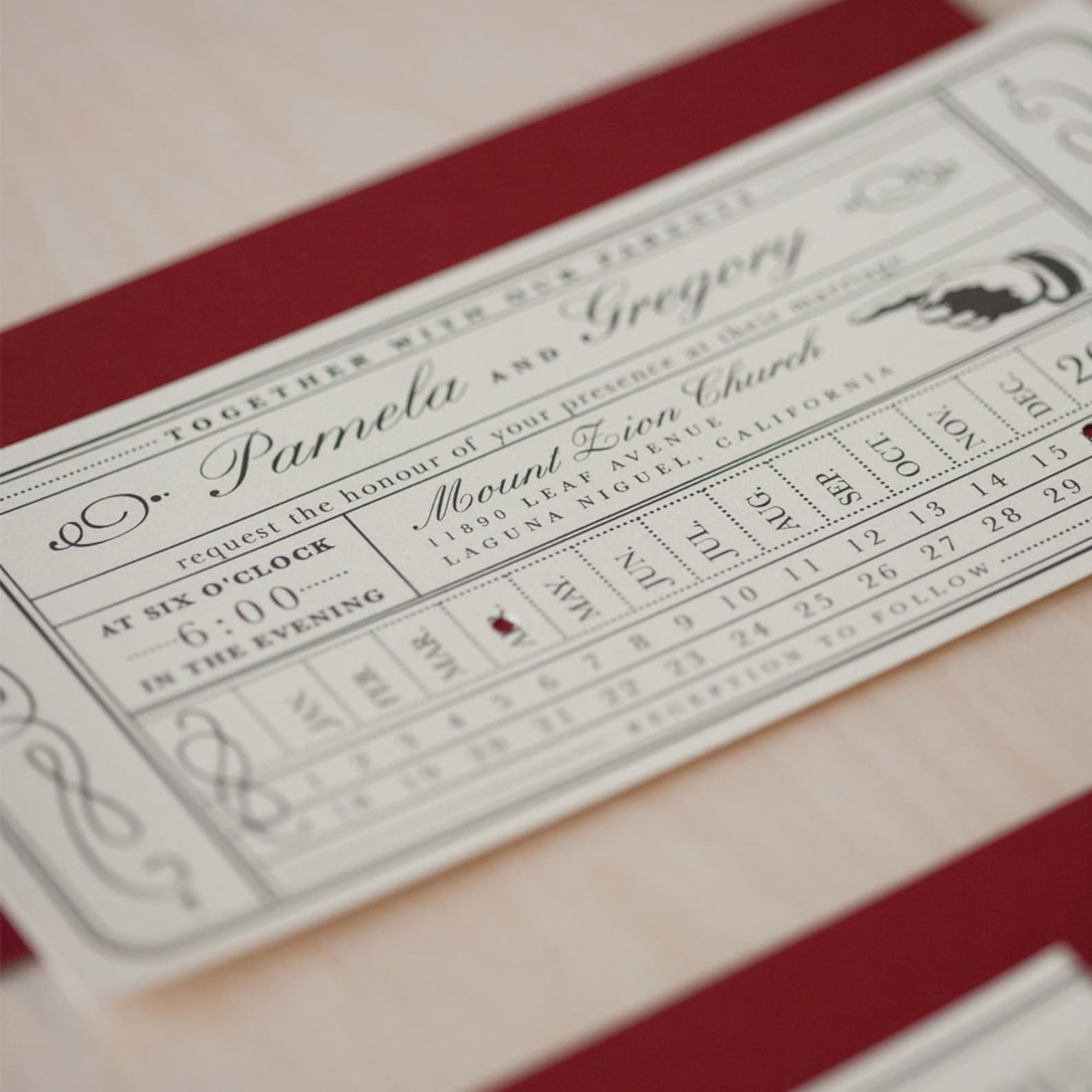 Vintage Ticket Wedding Invitation Punch Card Train Ticket | Etsy