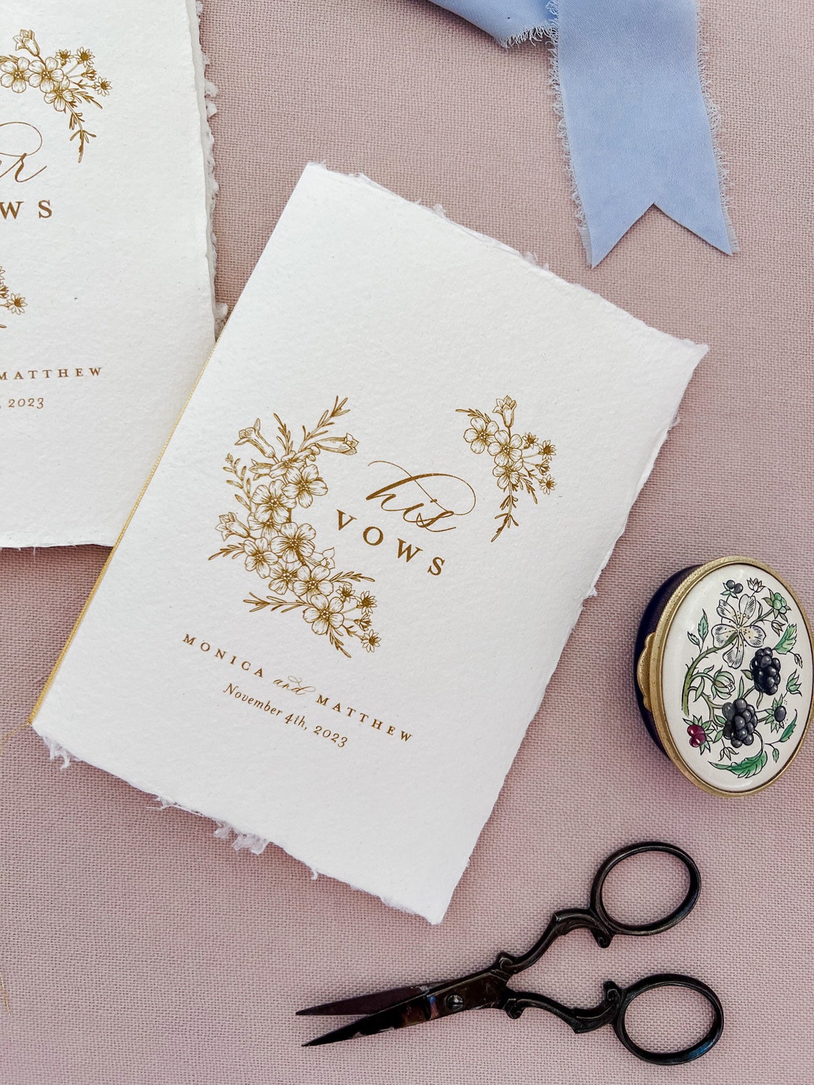 Custom Vow Books Handmade Paper Vow Book Personalized His - Etsy