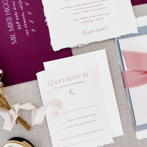 Georgia // Ivy Crest Invitation, Wildflower Invitation, Handmade Paper ...