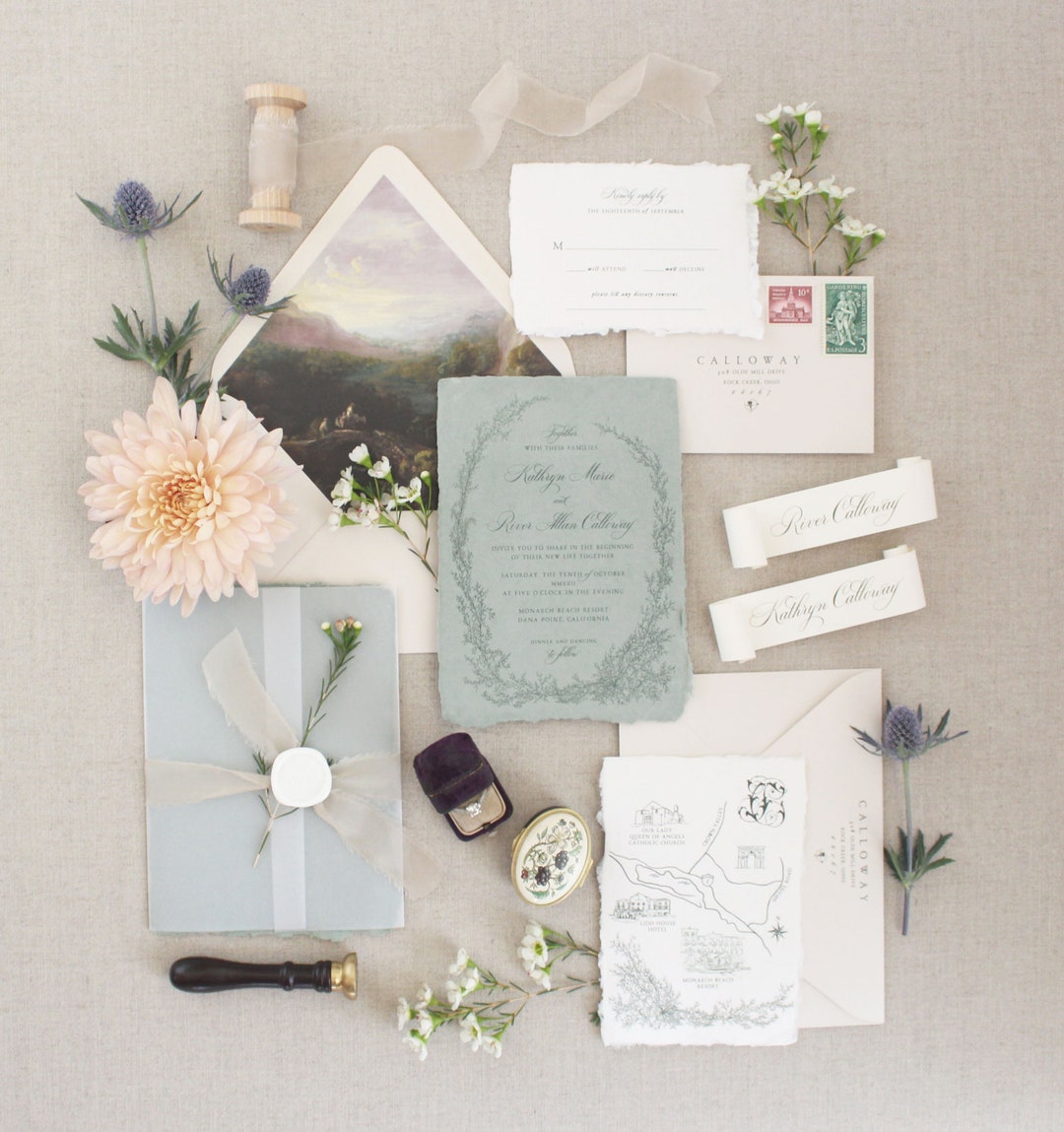 Secret Garden Invitation, Fine Art Invitation, Vine Invitation ...