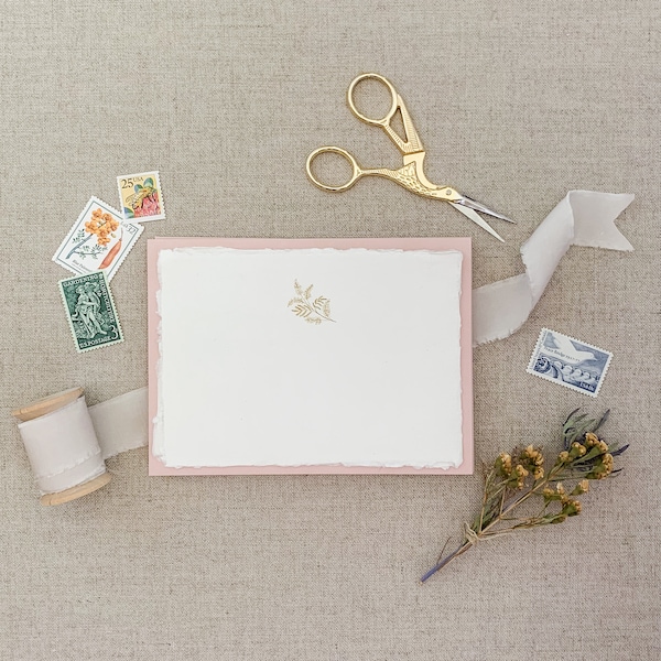 Torn Edge Note Cards - Etsy