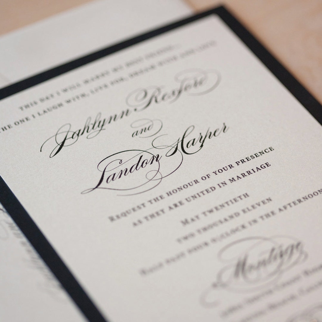 Elegant Pearlescent Wedding Invitation: Rhinestone Sample - Etsy