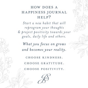 Happiness Journal // Mindfulness Journal, Healing Journal, Gratitude ...