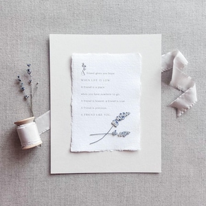 Grief Quote Print on Handmade Paper, Loss Quote Print, Letterpress ...