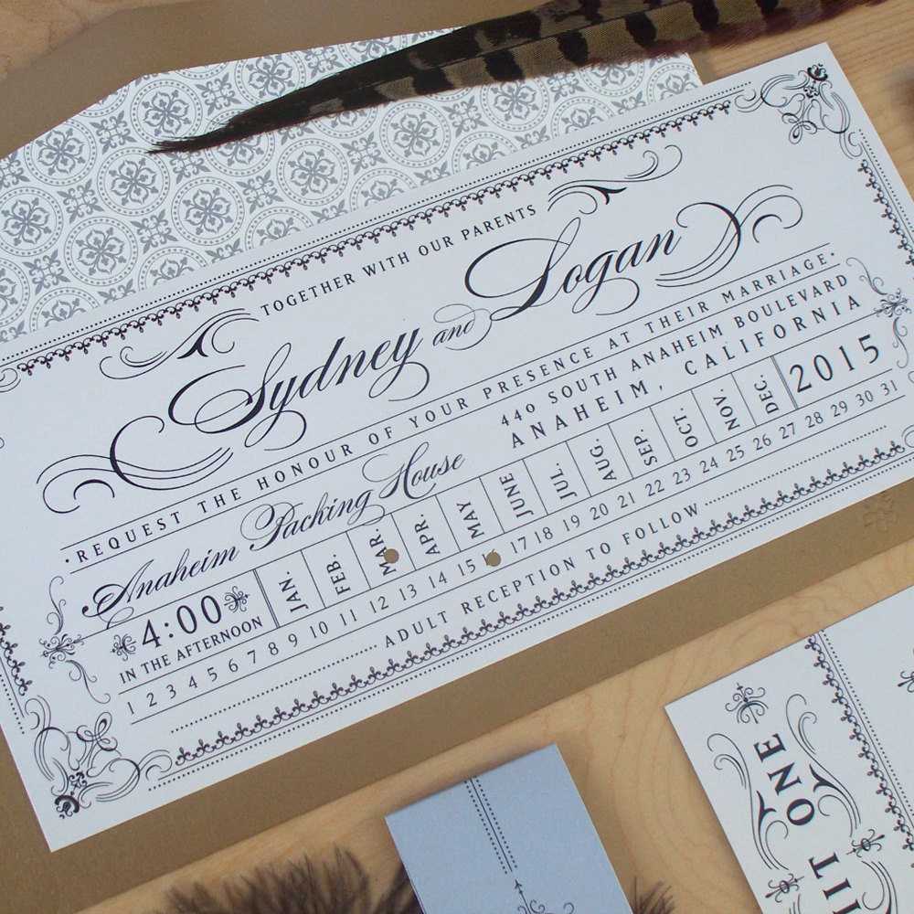 Ticket Wedding Invitation Steampunk Invitation Punch Card - Etsy