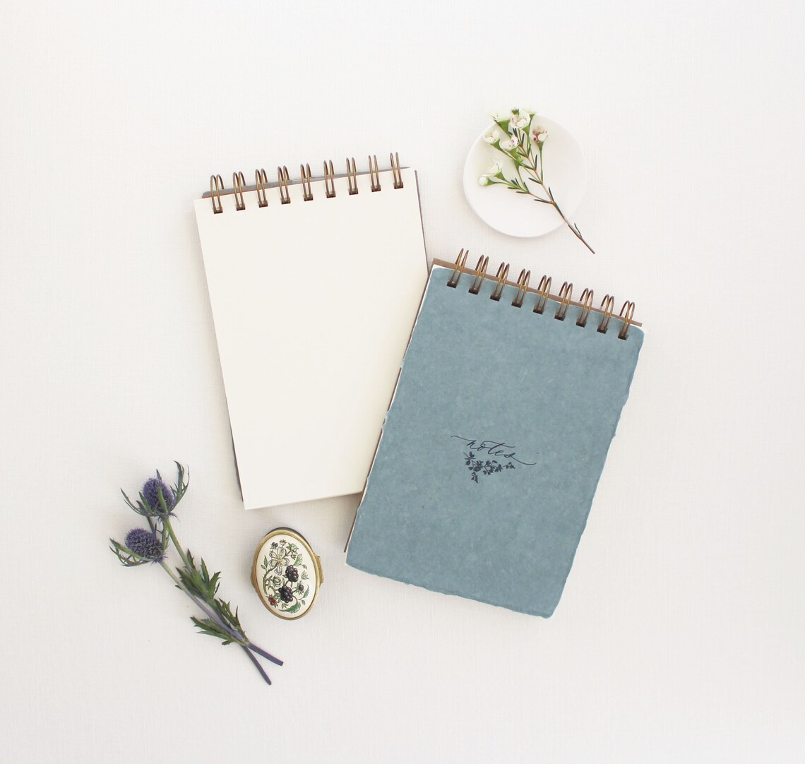 Notes Journal // Deckled Edge Paper Whimsical Notebook - Etsy