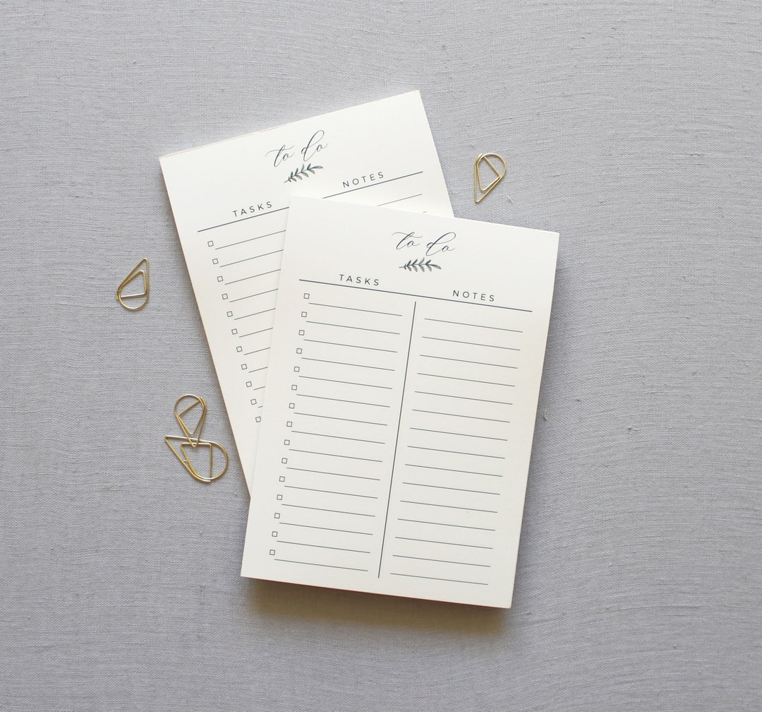 To Do // Desk Note Pad, Black to School, Office Supplies, Desk ...