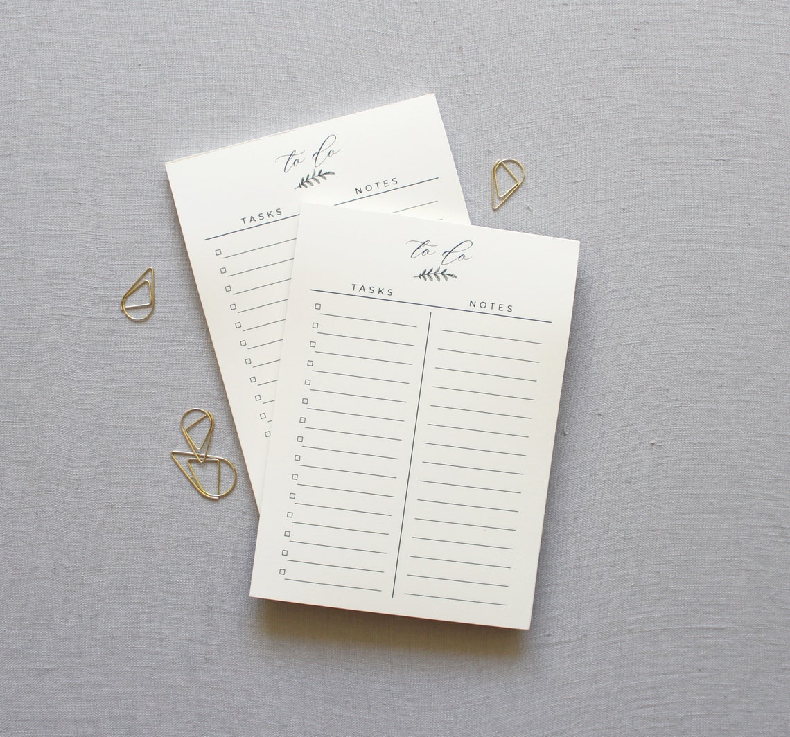 To Do // Desk Note Pad Black to School Office Supplies Desk - Etsy
