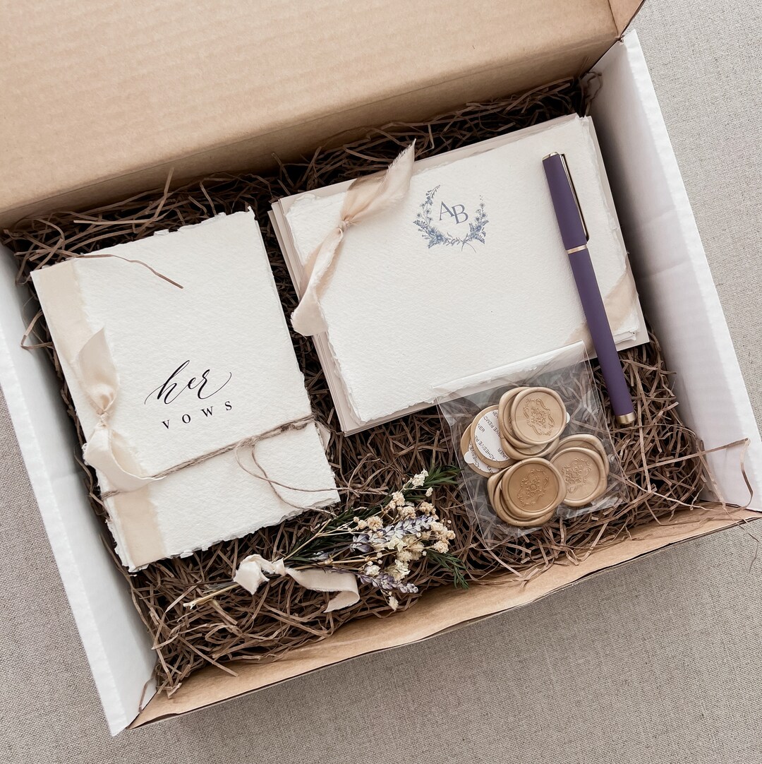 Wedding Gift for Bride, Wedding Gift Box, Curated Gift Box, Vow Book ...