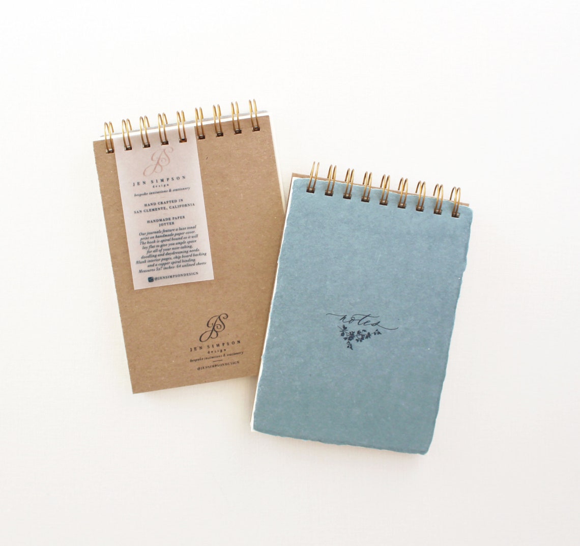Notes Journal // Deckled Edge Paper Whimsical Notebook - Etsy