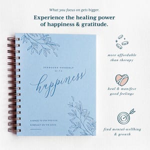Happiness Journal // Mindfulness Journal, Healing Journal, Gratitude ...