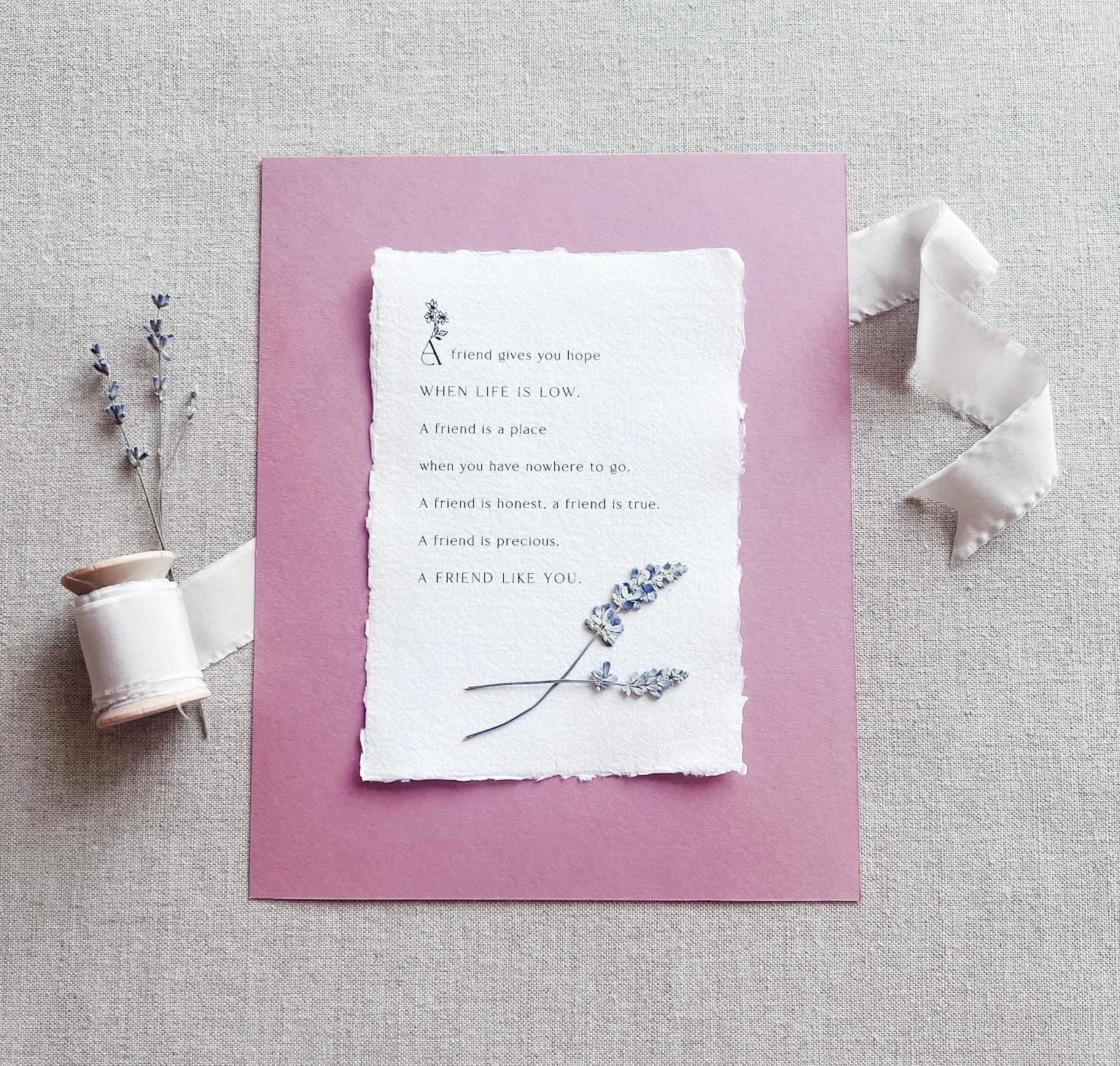 Grief Quote Print on Handmade Paper, Loss Quote Print, Letterpress ...