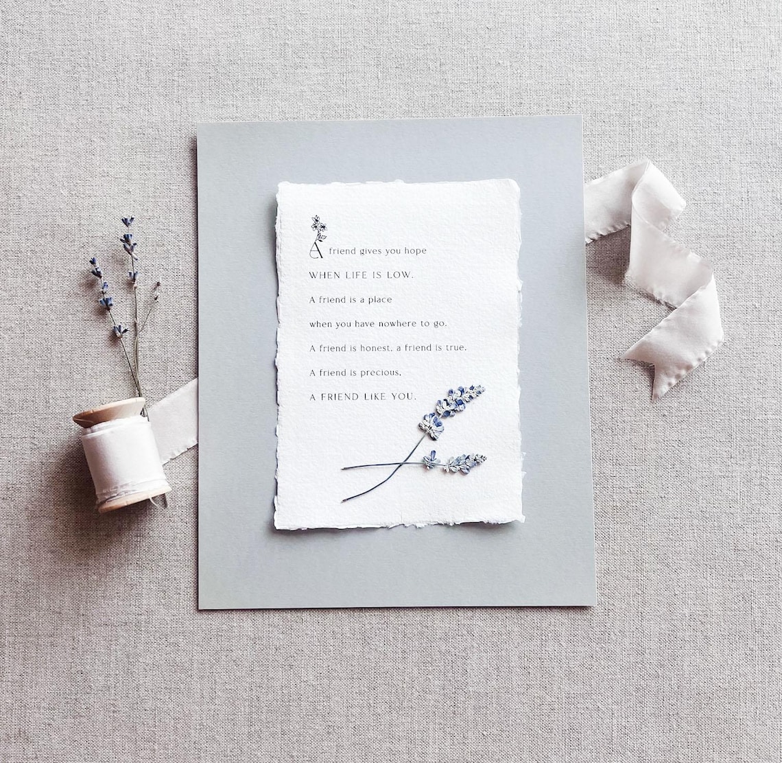 Grief Quote Print on Handmade Paper, Loss Quote Print, Letterpress ...