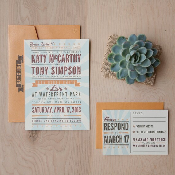 Vintage Poster Invitations