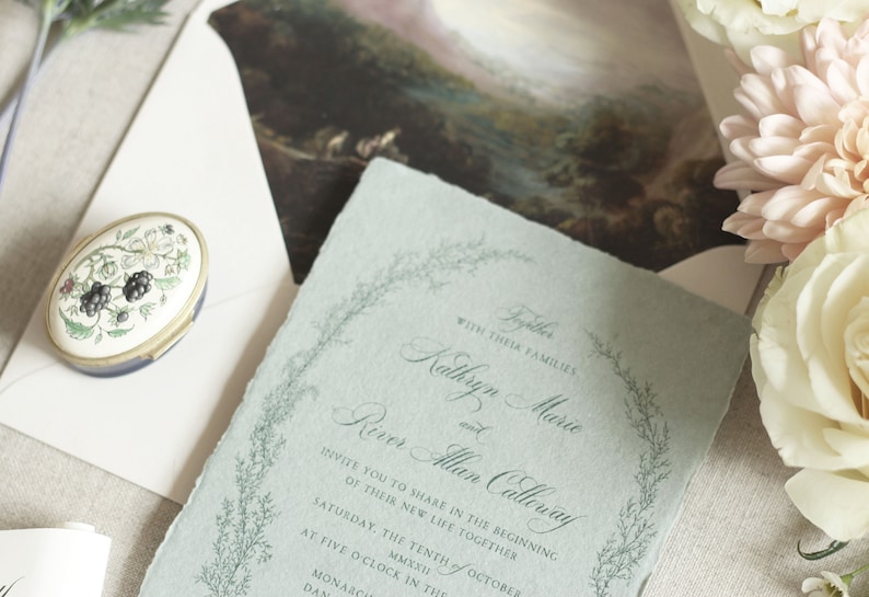 Secret Garden Invitation Fine Art Invitation Vine - Etsy