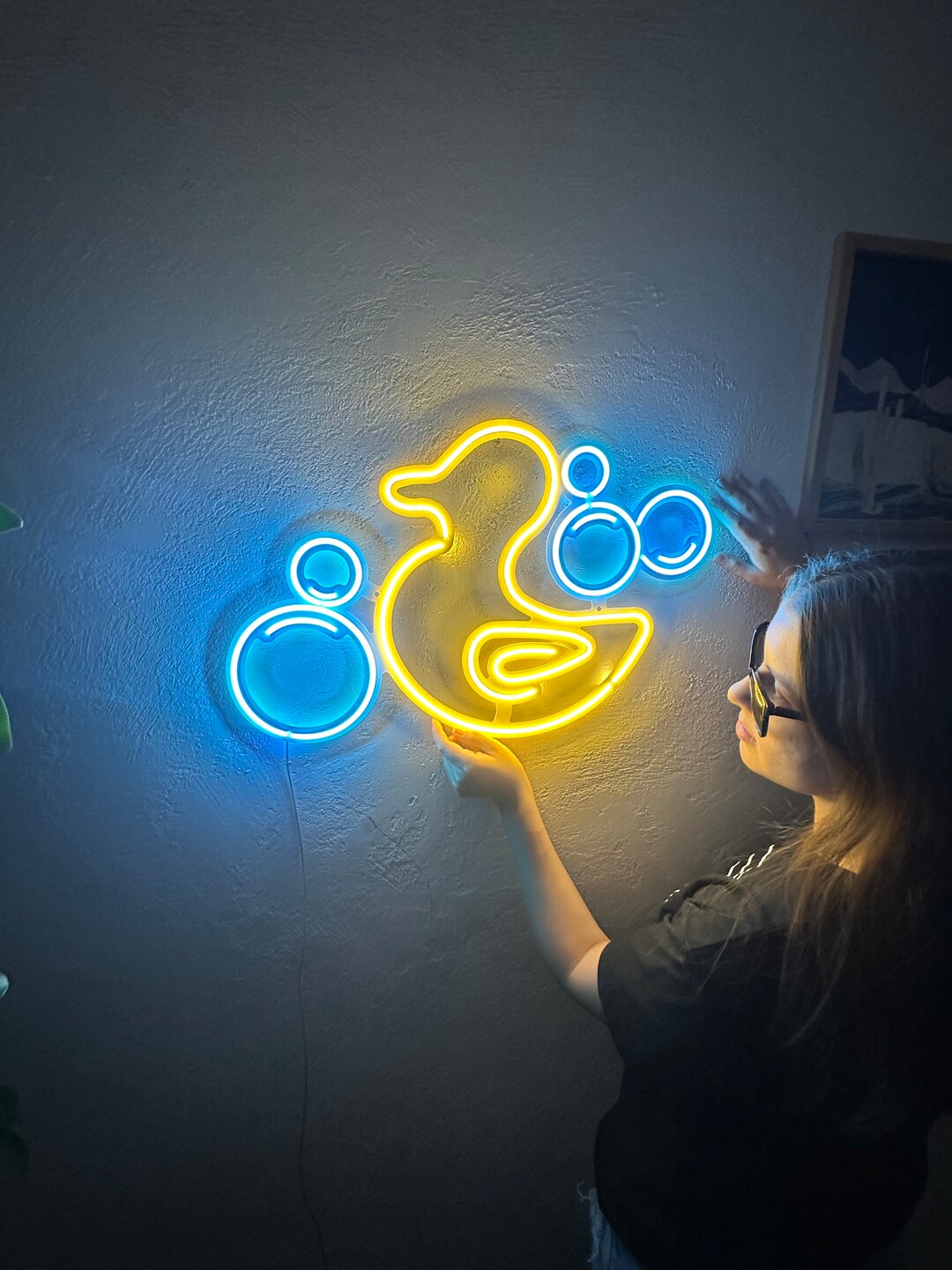 Neon Wall Art, Neon Rubber Duck Sign, Led Duck Decor for Home, Neon ...
