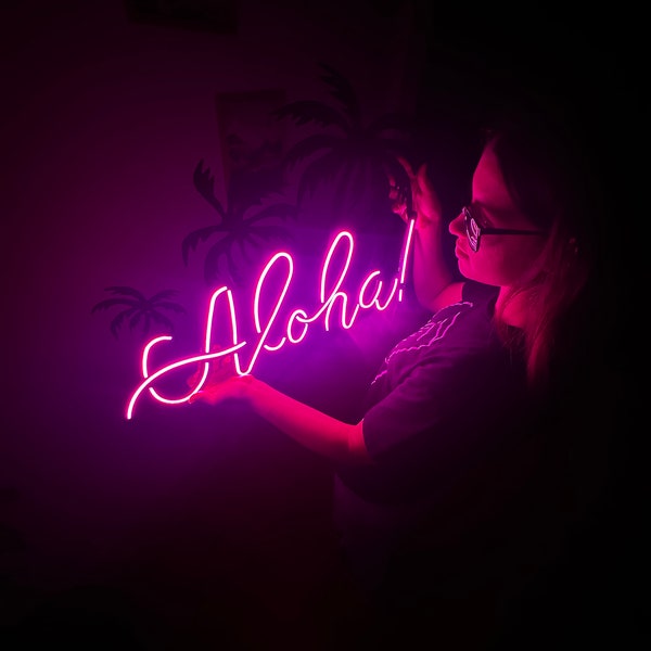 Aloha Neon Sign - Etsy
