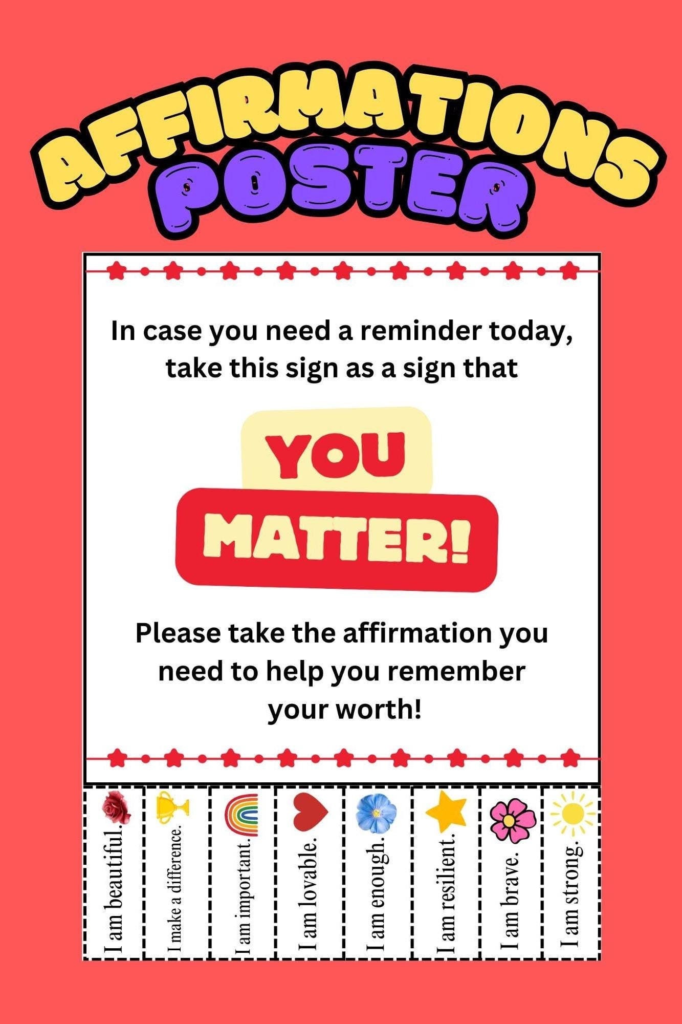 Affirmation "take One" Poster - Etsy