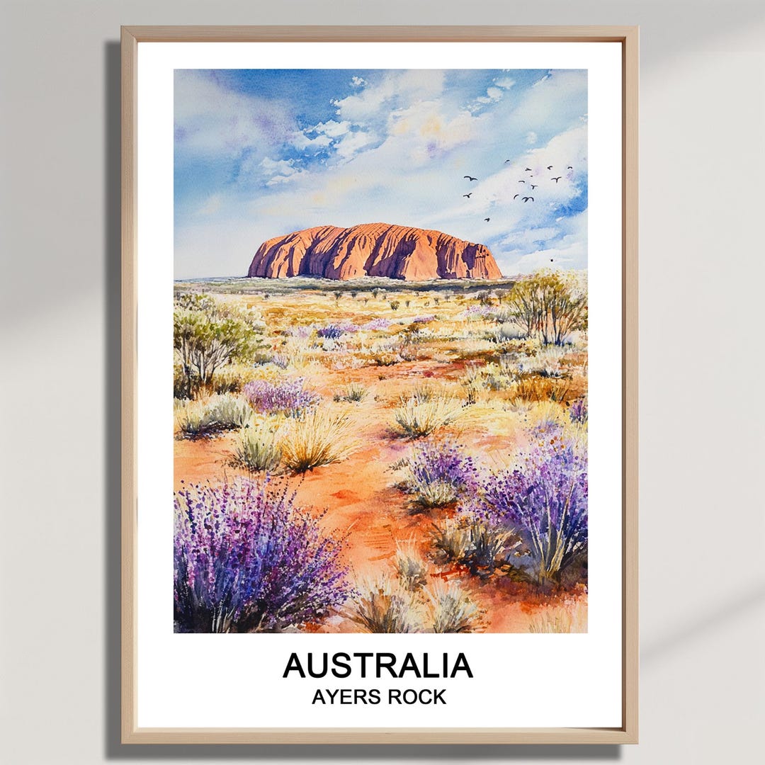 Uluru Ayers Rock Australia Print: Travel Wall Art (digital Download) - Etsy