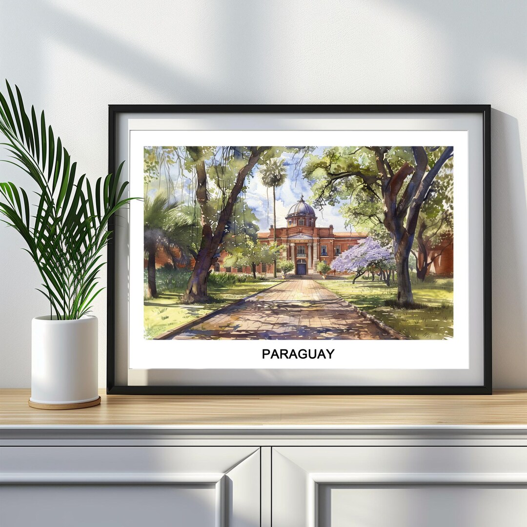 Paraguay, Watercolour Poster, Downloadable Art, Printable Wall Art ...
