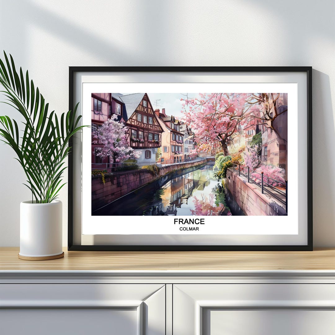 Colmar France Watercolor Print: Travel Poster Wall Art (downloadable ...