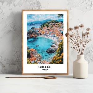 Parga Island, Greece: Watercolor Print, Travel Poster, Wall Art Memory ...