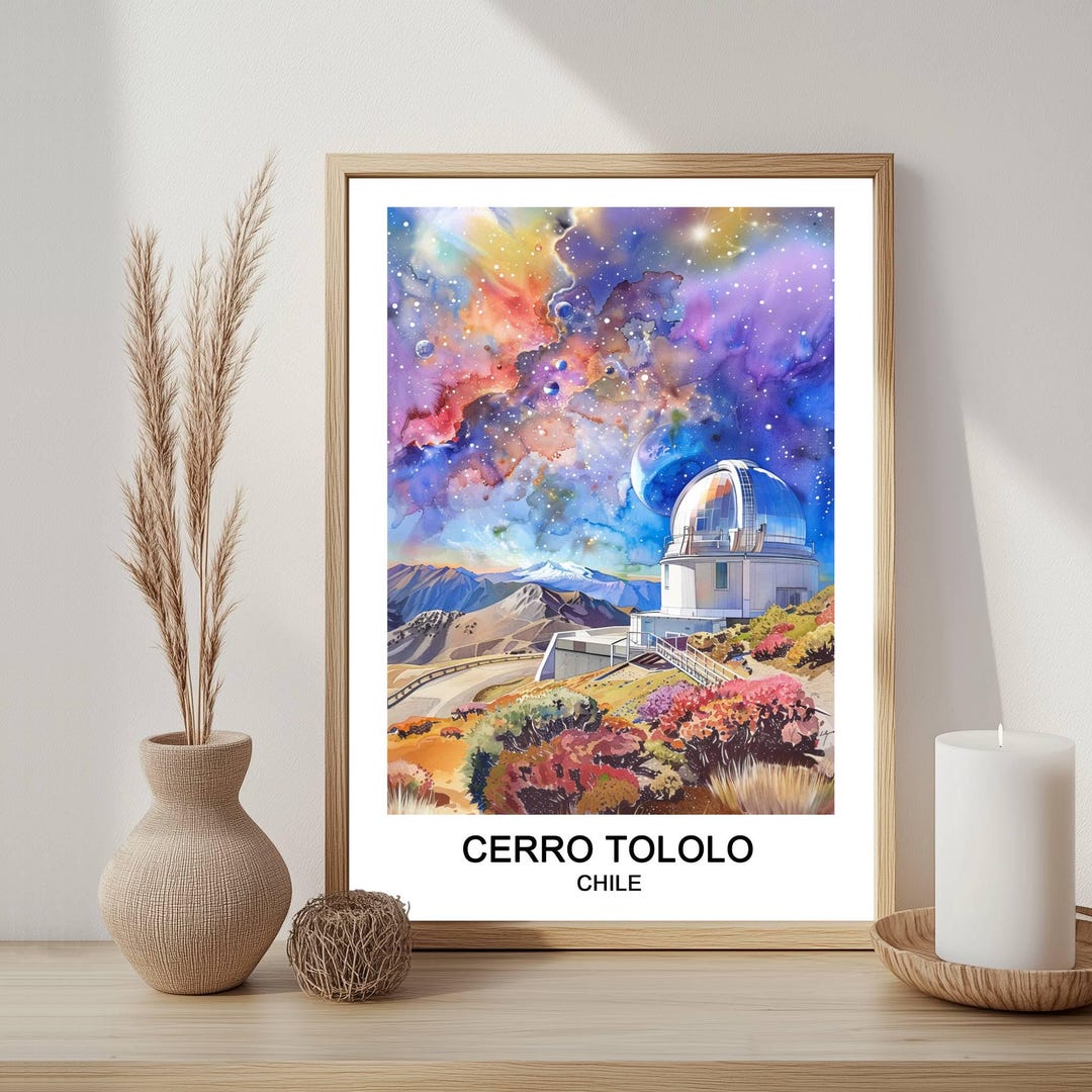 Cerro Tololo, Chile: Watercolor Print, Travel Poster, Wall Art Memory ...