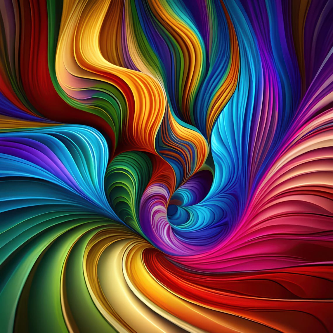 Colr Swirl Vortex - Colorful Pattern in a Playful Swirl - Abstract Art ...