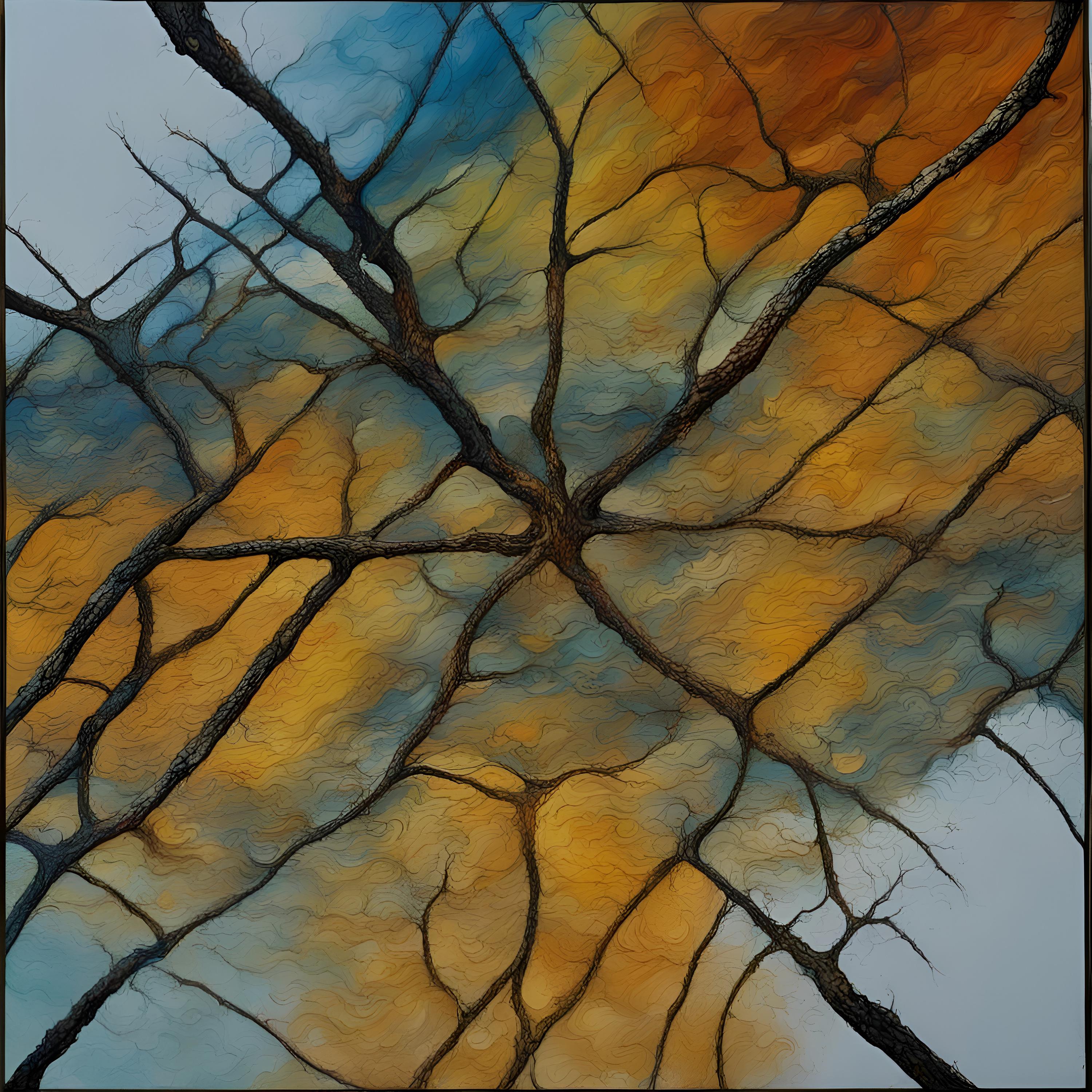 Abstract Art - Trees in Fall - Etsy
