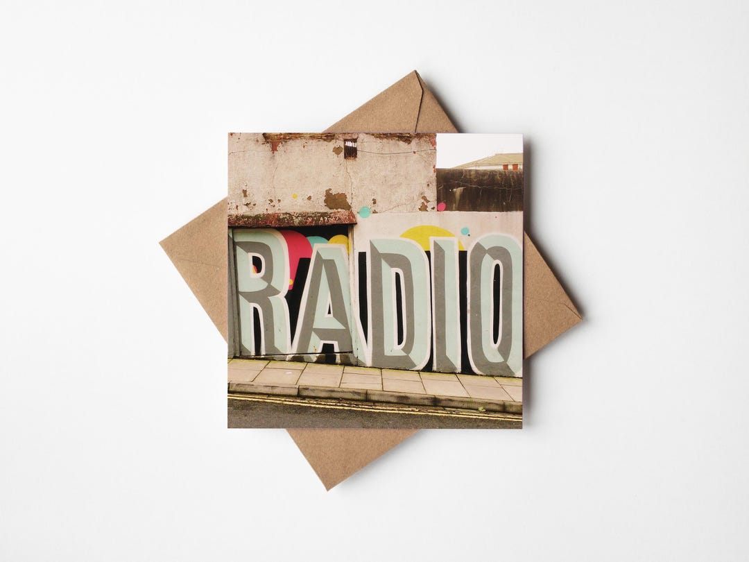 Graffiti Greeting Card, Street Art Card - Radio - Etsy