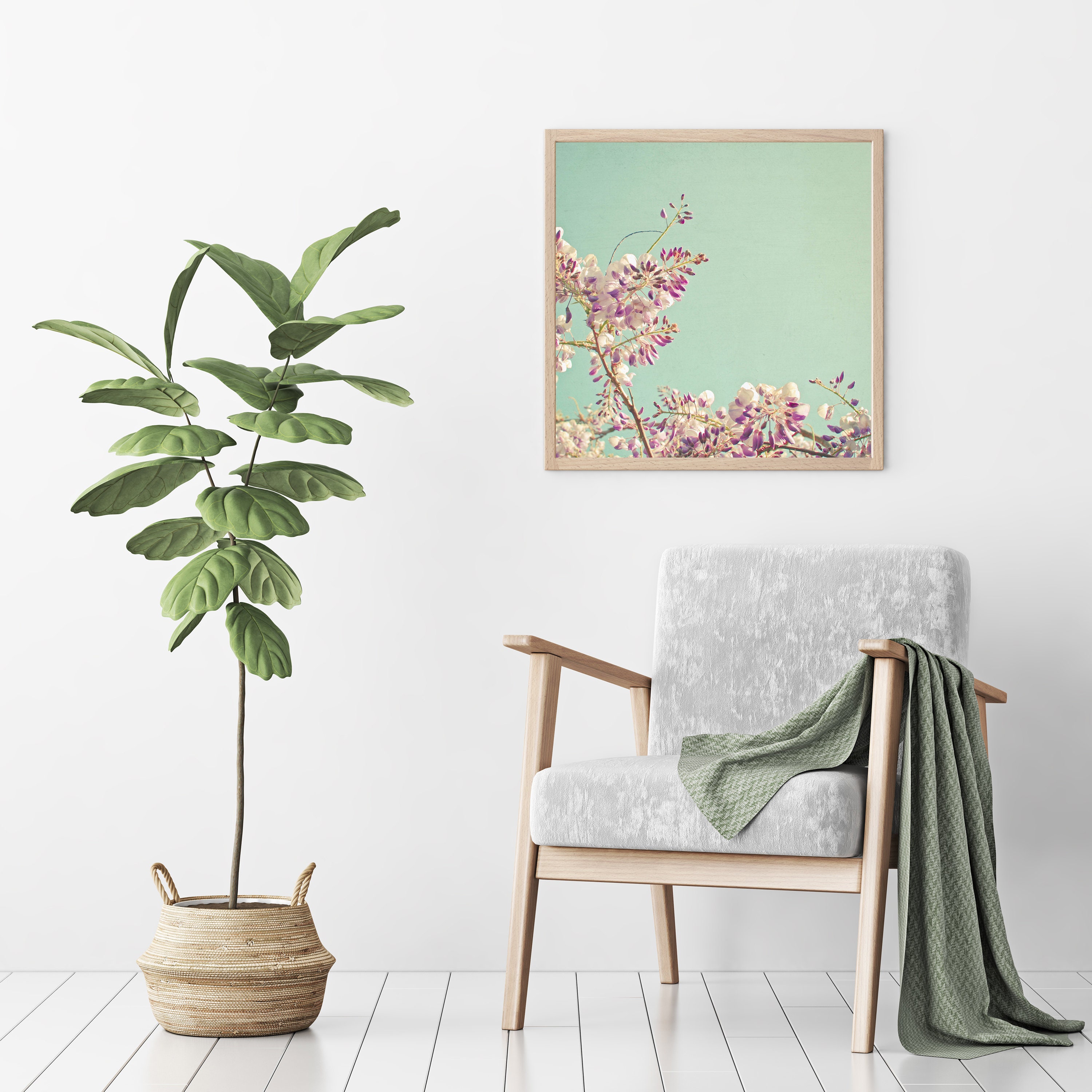 Floral Wall Art, Pastel Decor, Nature Prints, Gift for Her - Wisteria ...