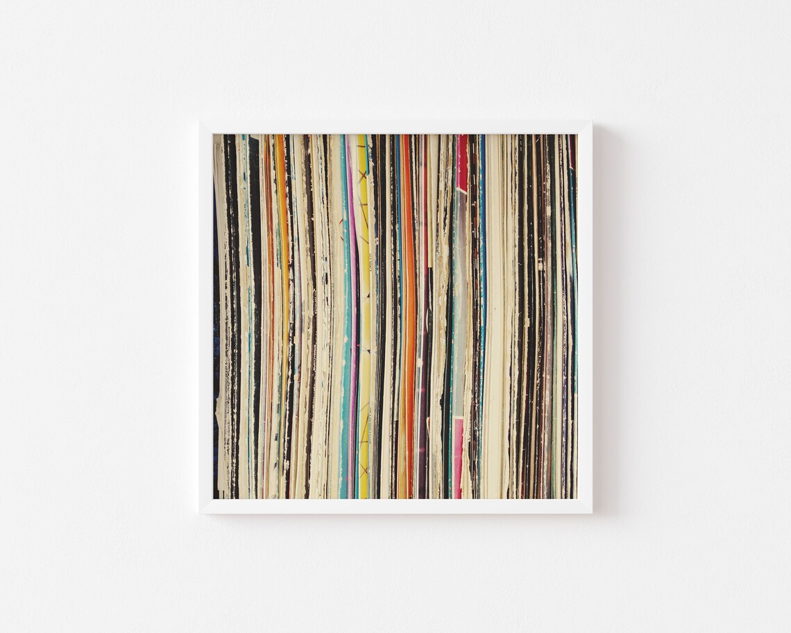 Vinyl Record Art, Iconic Retro Spine Print for Music Lovers - Record ...