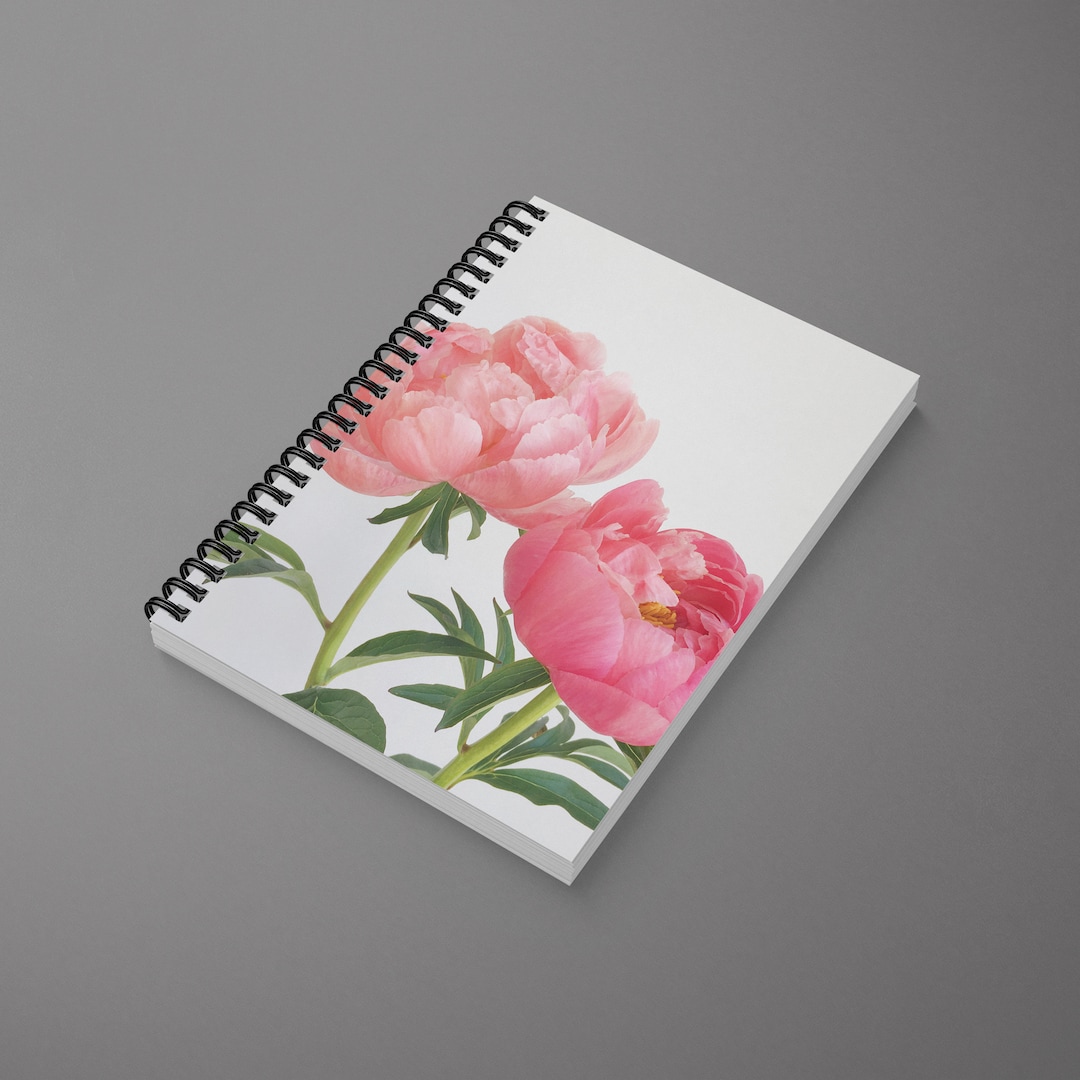Flower Spiral Notebook Peonies - Etsy