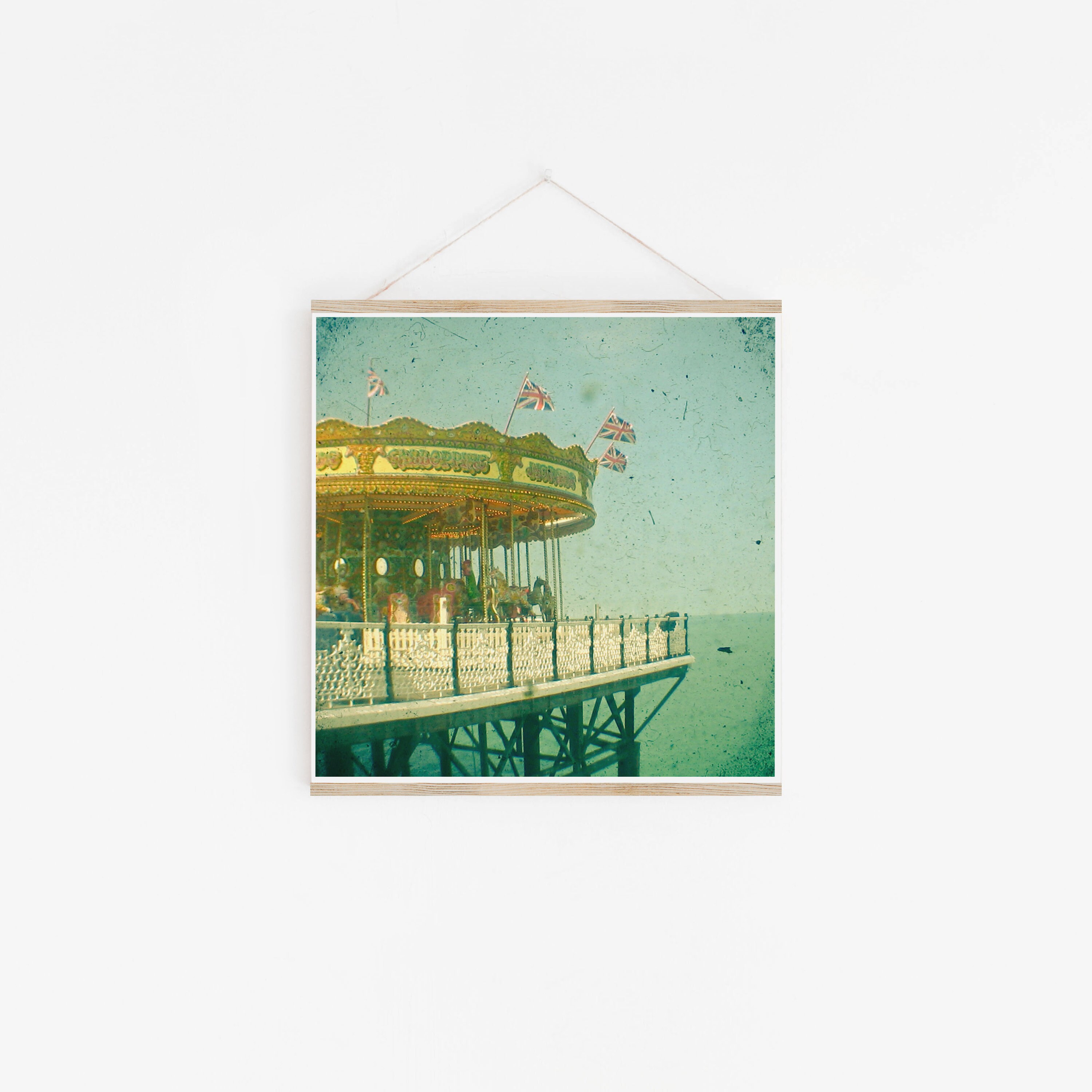 Carousel Art Print, Carnival Photography, Coastal Decor - Carousel by ...