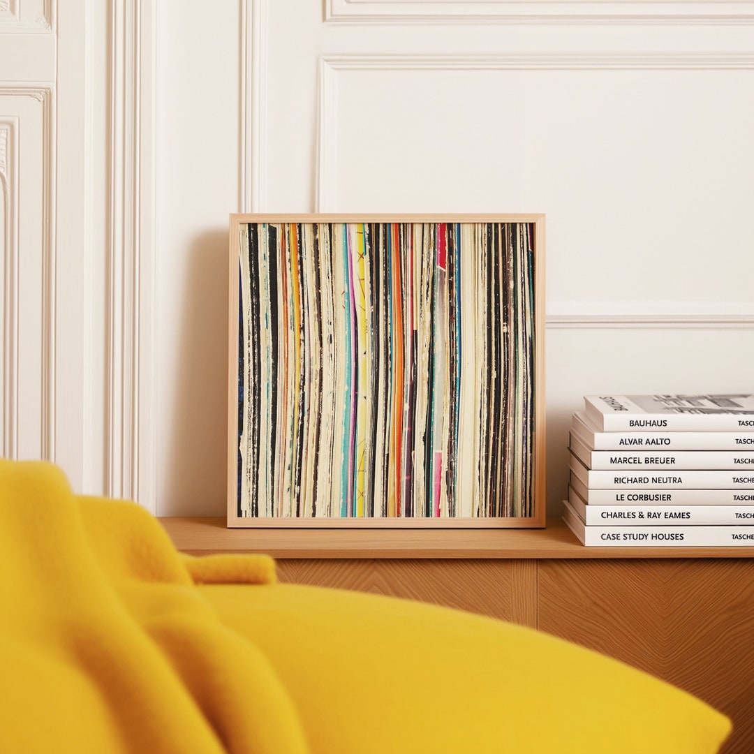 Vinyl Record Art, Iconic Retro Spine Print for Music Lovers - Record ...